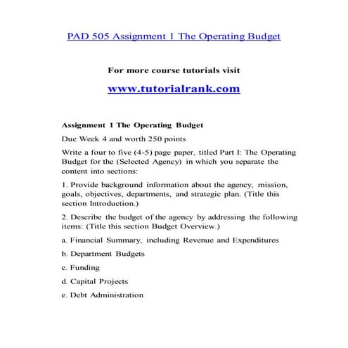 PAD 505 Inspiring Innovation/tutorialrank.com