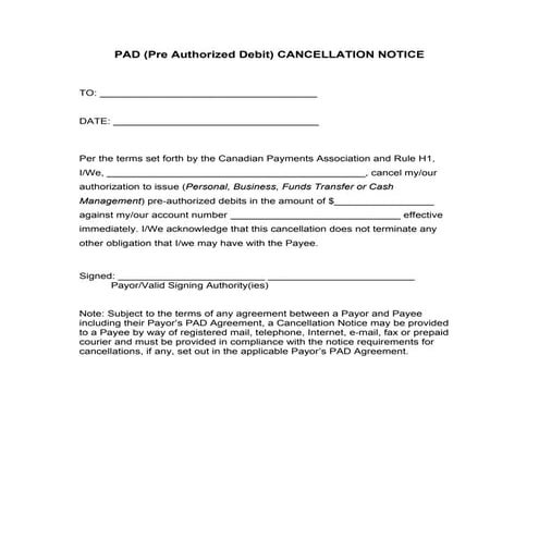 Pad cancellation | PDF