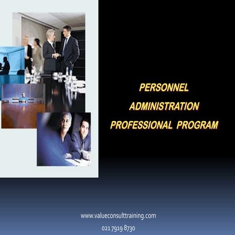 Personnel Administration Development Program | PDF