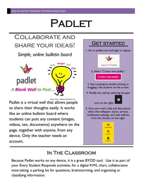 TUTORIAL: HOW TO USE PADLET | PPT