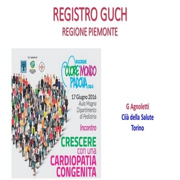 Registro GUCH piemonte 2016 | PPT