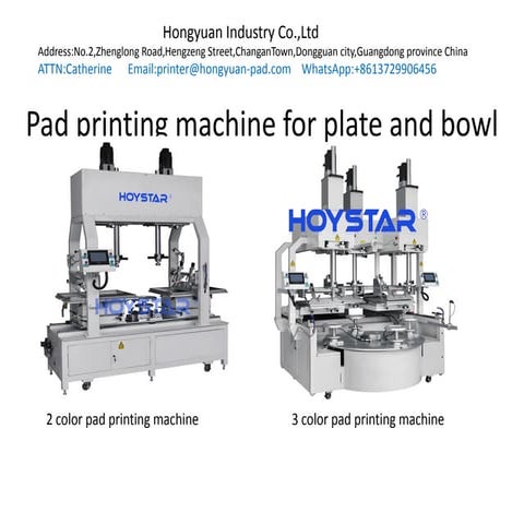 2 color 3 color Pad printing machine for plate and bowl | PPT