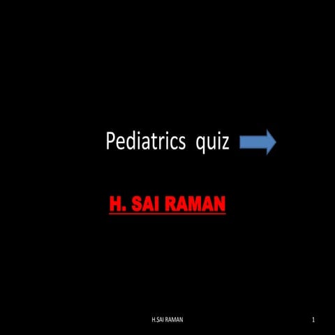Paediatric quiz | PDF