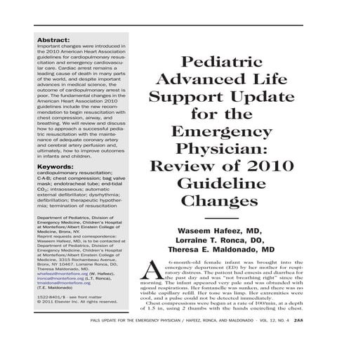 Paediatric life support updated guidelines | PDF