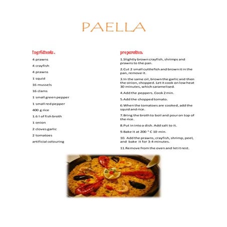 Paella | DOCX