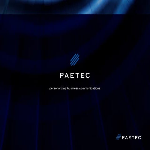 Paetec Overview | PPT