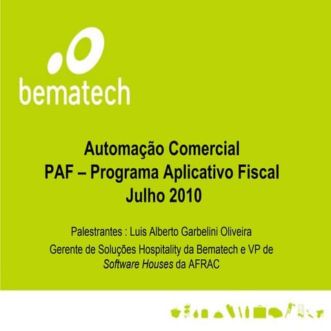 PAF - Programa Aplicativo Fiscal | PPT