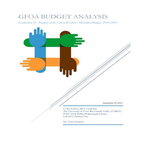 Public Budgeting - GFOA Budget Evaluation & Analysis | DOCX