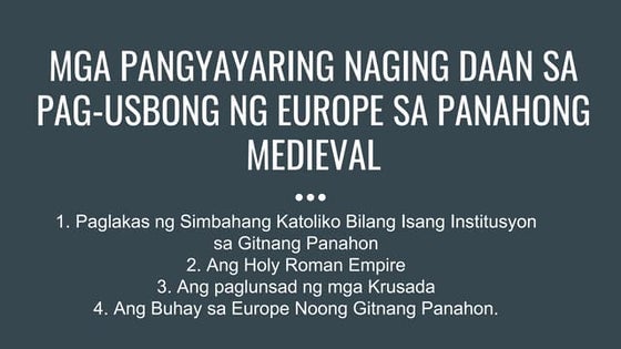 Gitnang panahon (Medieval Period) | PPTX