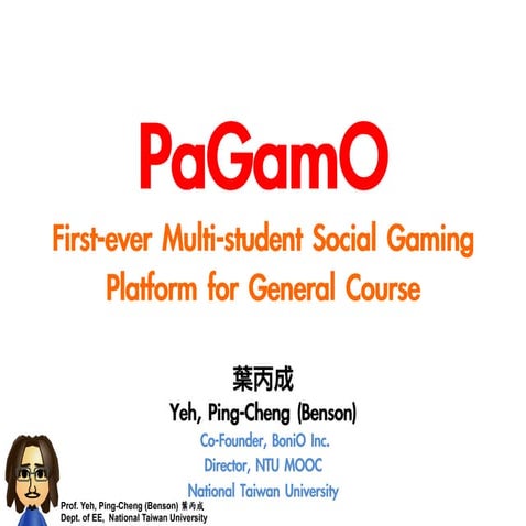 PaGamO, really enhance the learning performance! | PPT