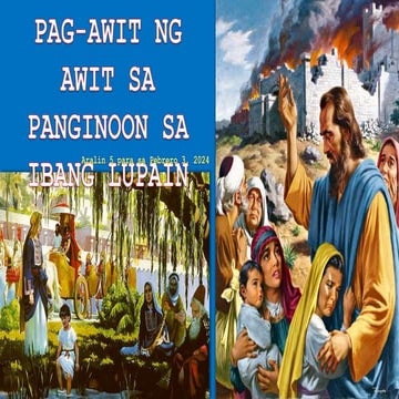 pag awit sa banyagang lupain, A sabbath School Lesson | PPTX