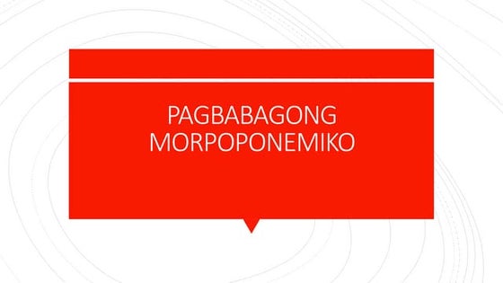 Morpoponemiko | PPT