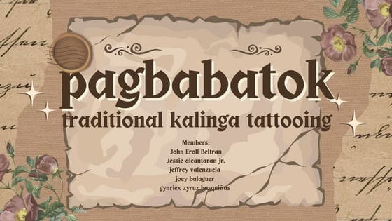 Pre colonial artform - Philippine Tattoo | PPTX