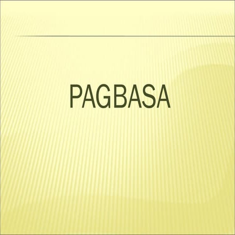 Pagbasa | PPT