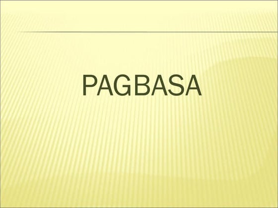 Kasanayan sa pagbasa | PPT