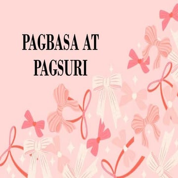 PAGBASA AT PAGSURI quarter 1 lesson reporting | PPTX