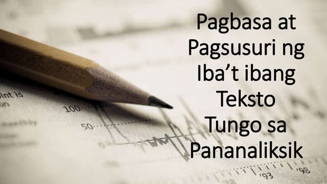 Disenyo ng Pananaliksik sa Pagbasa at Pagsusuri | PPTX