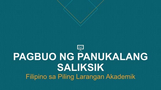 Presentation1 filipino - Pagbuo ng makabuluhang poster(Poster Making ...