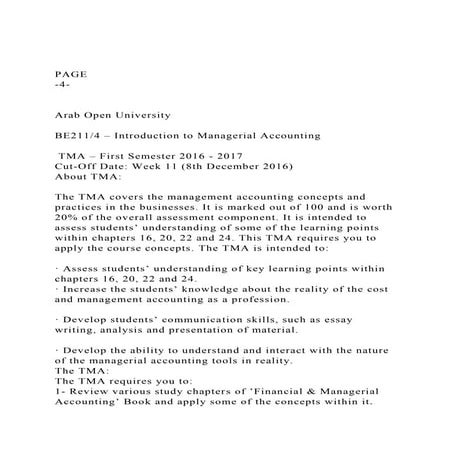 Page 4 Arab Open Universitybe2114 Introduction Docx Free Download 