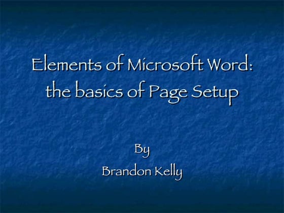 Page Formatting | PPTX