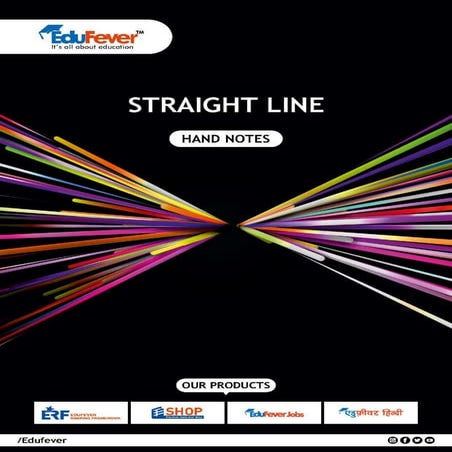 Straight Line - Mathematics Handwritten Notes | PDF