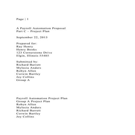 Cost benefit Analysis of payroll System | DOCX