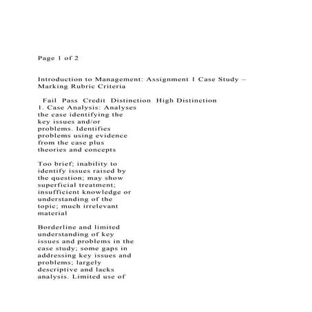 Page 1 of 2 Introduction to Management Assignment 1 Ca.docx