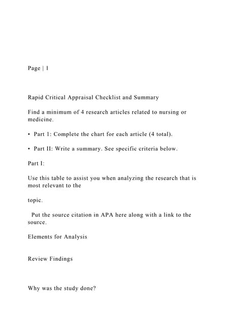 Critical Appraisal Methods | PPT