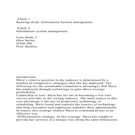 PAGE 1Running Head Information System management PAGE 5I.docx