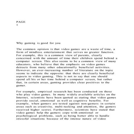 The gamer's relief | PDF