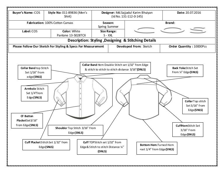 stitching details of basic shirt