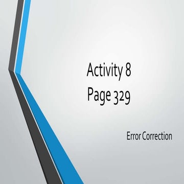 Page 329 8 error correction | PPT