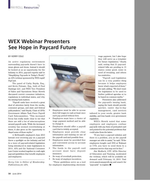 Find WEX rapid! PayCard at booth 707 APA Congress 2014 | PDF