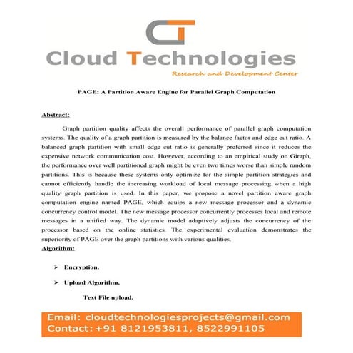 Page a partition aware engine for parallel graph computation | PDF