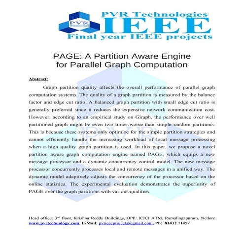 Page A Partition Aware Engine For Parallel Graph Computation Pdf