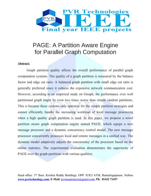 Page A Partition Aware Engine For Parallel Graph Computation Pdf