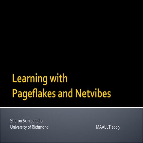 Learning with Pageflakes and Netvibes | PPT