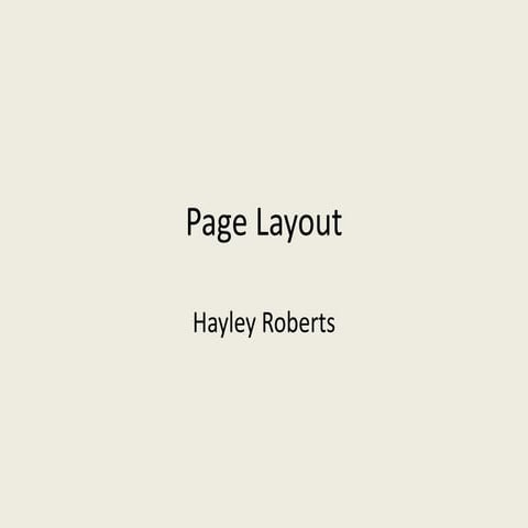 Page Layout | PPT