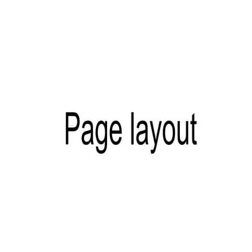 Page layout | PPT