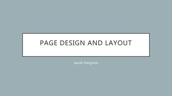 Page layout and design terminology | PPT