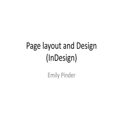 indesign and magazine front cover | PPTX