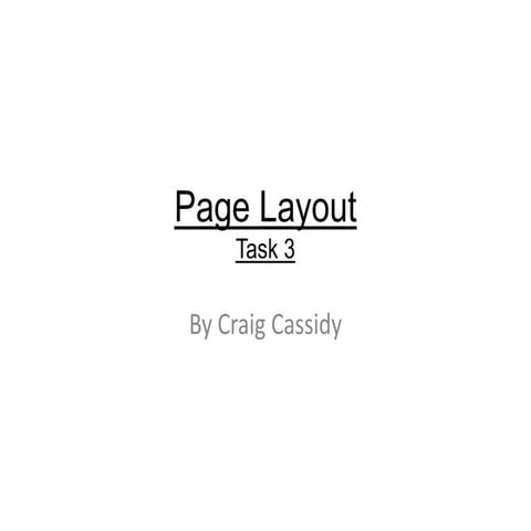 Page Layout Task 3 | PPTX | Desktop Publishing | Computer Software and ...