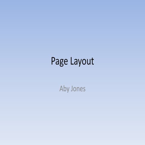 Page layout task 1 | PPT
