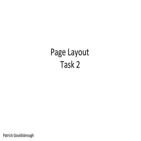 Page layout task 2 | PPT | Desktop Publishing | Computer Software and ...