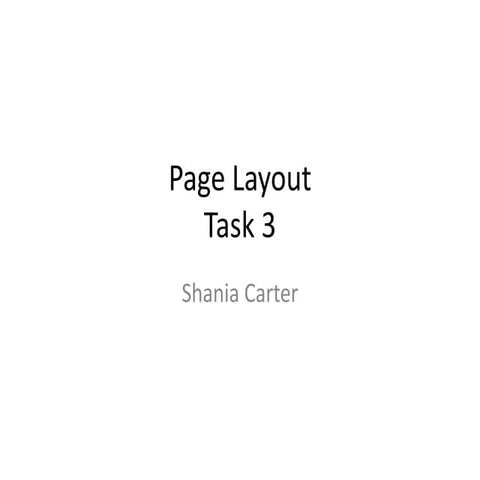 Page layout task 3 | PPTX