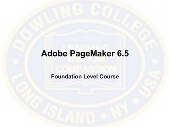 Adobe Pagemaker 7.0 | PPTX | Desktop Publishing | Computer Software and ...