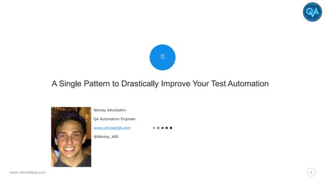 Page objects in test automation | PPT Page objects in test automation | PPT