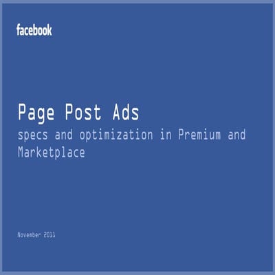 Peter Høie, Facebook - Page post ads premium and marketplace specs ...