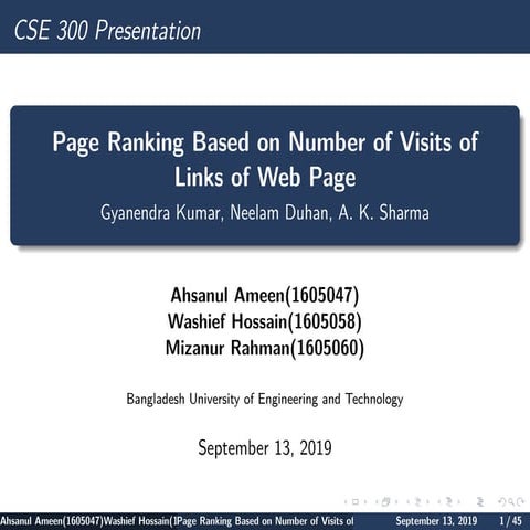 Pagerank Algorithm Based On Number Of Visits Of Links Ppt 5653