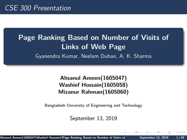 Pagerank Algorithm Based On Number Of Visits Of Links Ppt 5653